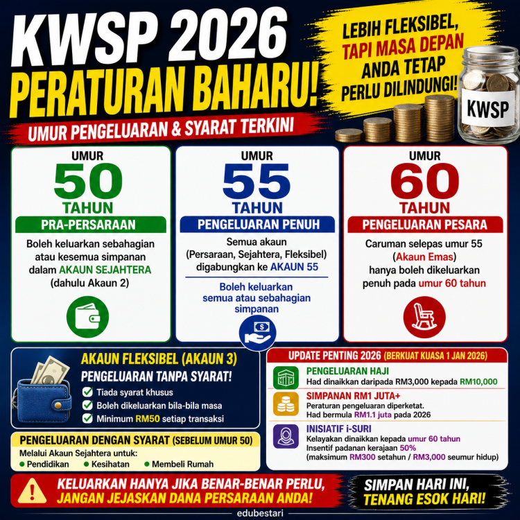 Umur Pengeluaran KWSP 2026: Ini Peraturan Baharu Akaun Fleksibel ...